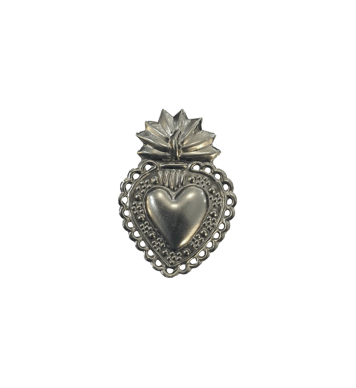 Boncoeurs Primo Silver Heart Small Decoration — The Cross