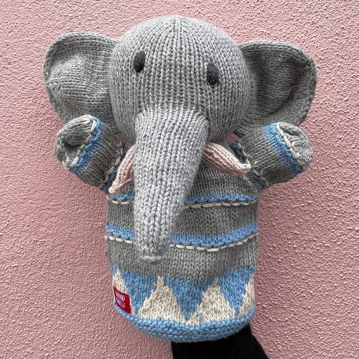 Chunki Chilli Grey Elephant Hand Puppet — The Cross