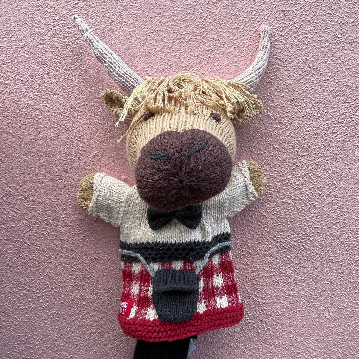 Chunki Chilli Highland Cow in Red Kilt Hand Puppet — The Cross