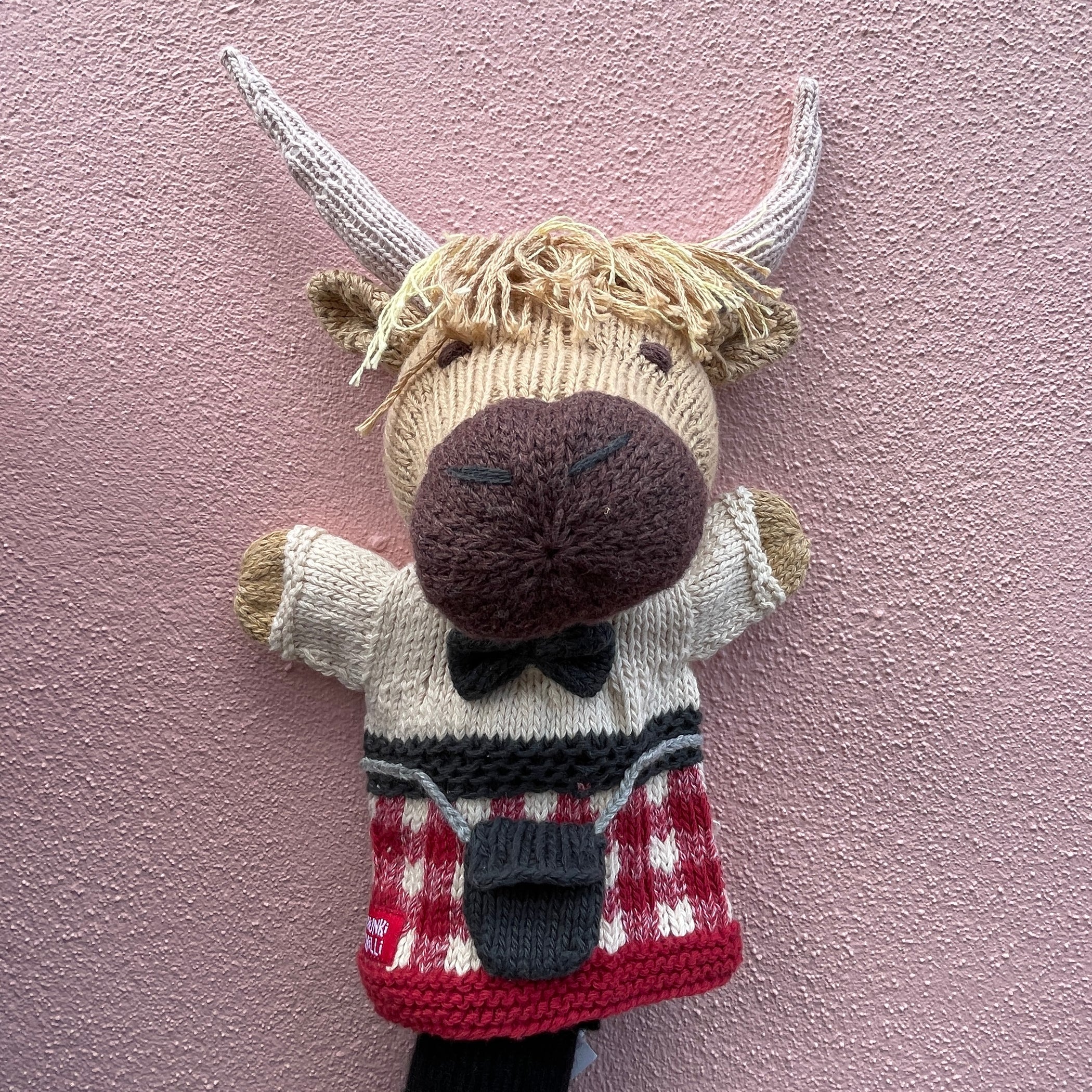 Chunki Chilli Highland Cow in Red Kilt Hand Puppet — The Cross