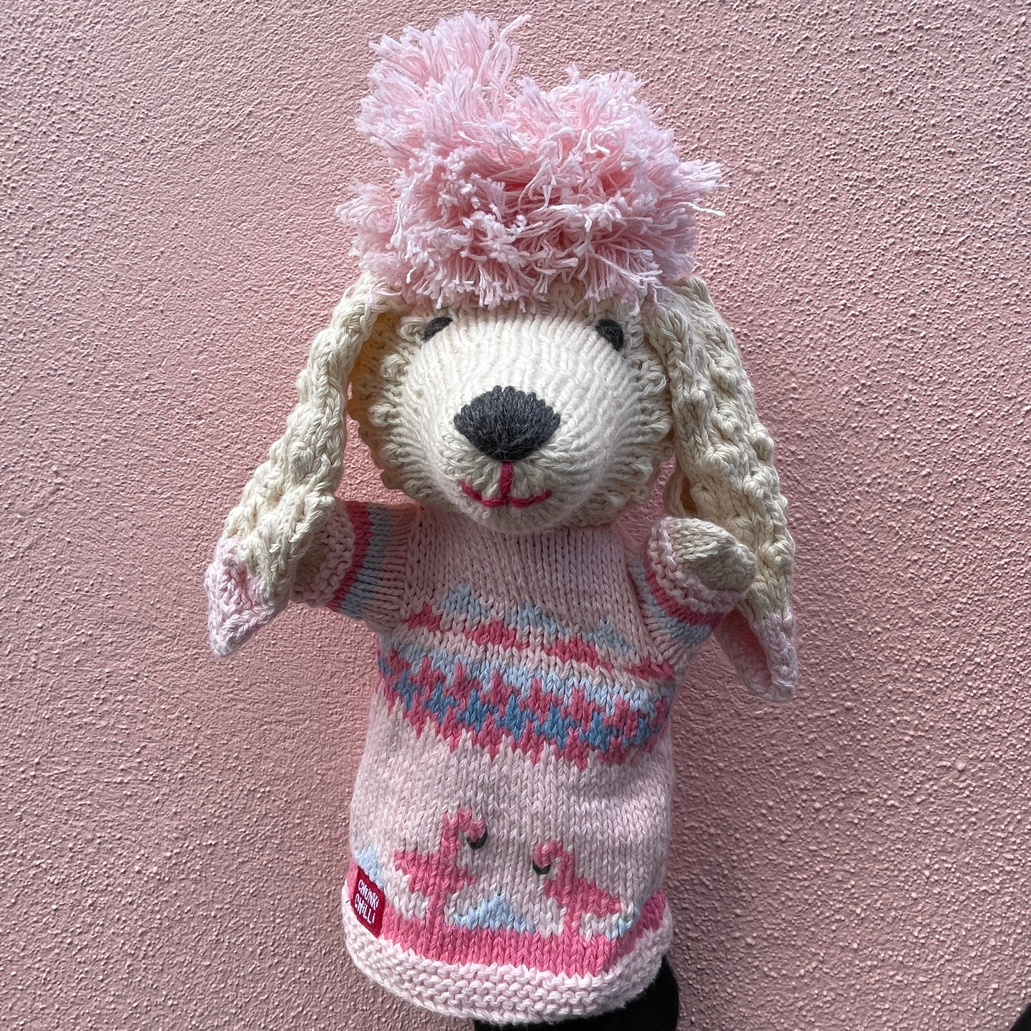 Chunki Chilli Pink Poodle Hand Puppet — The Cross