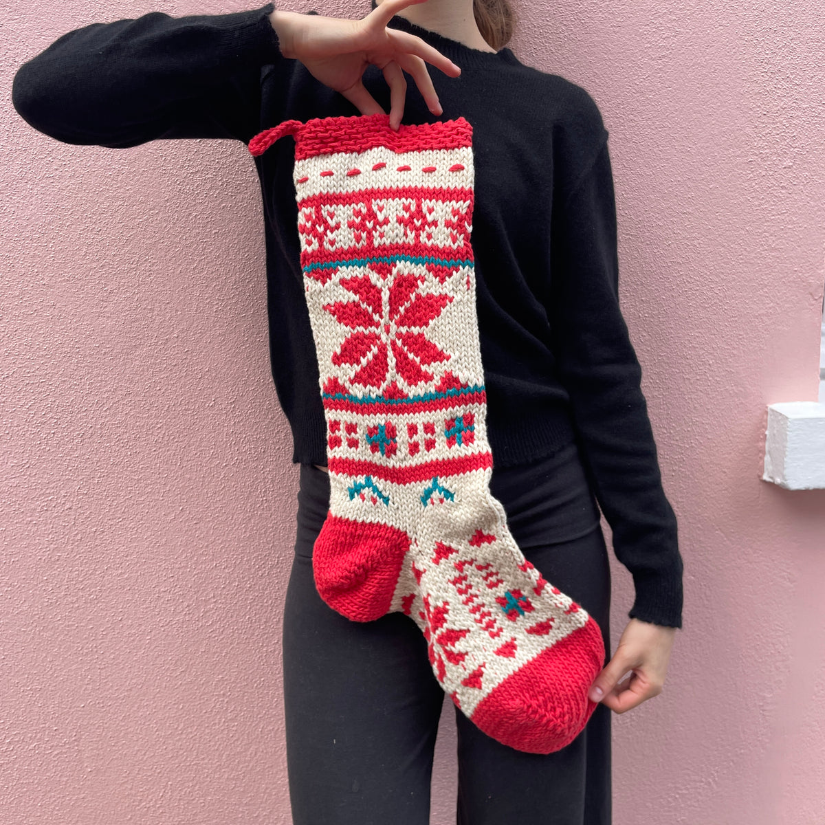 Chunki Chilli White Snowflake Christmas Stocking — The Cross