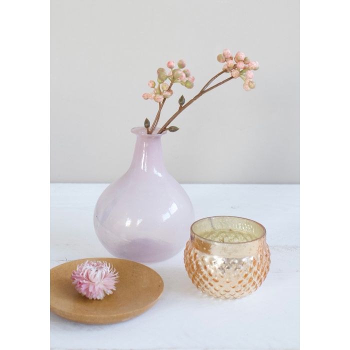 De Weldaad Pink Recycled Glass Round Vase — The Cross