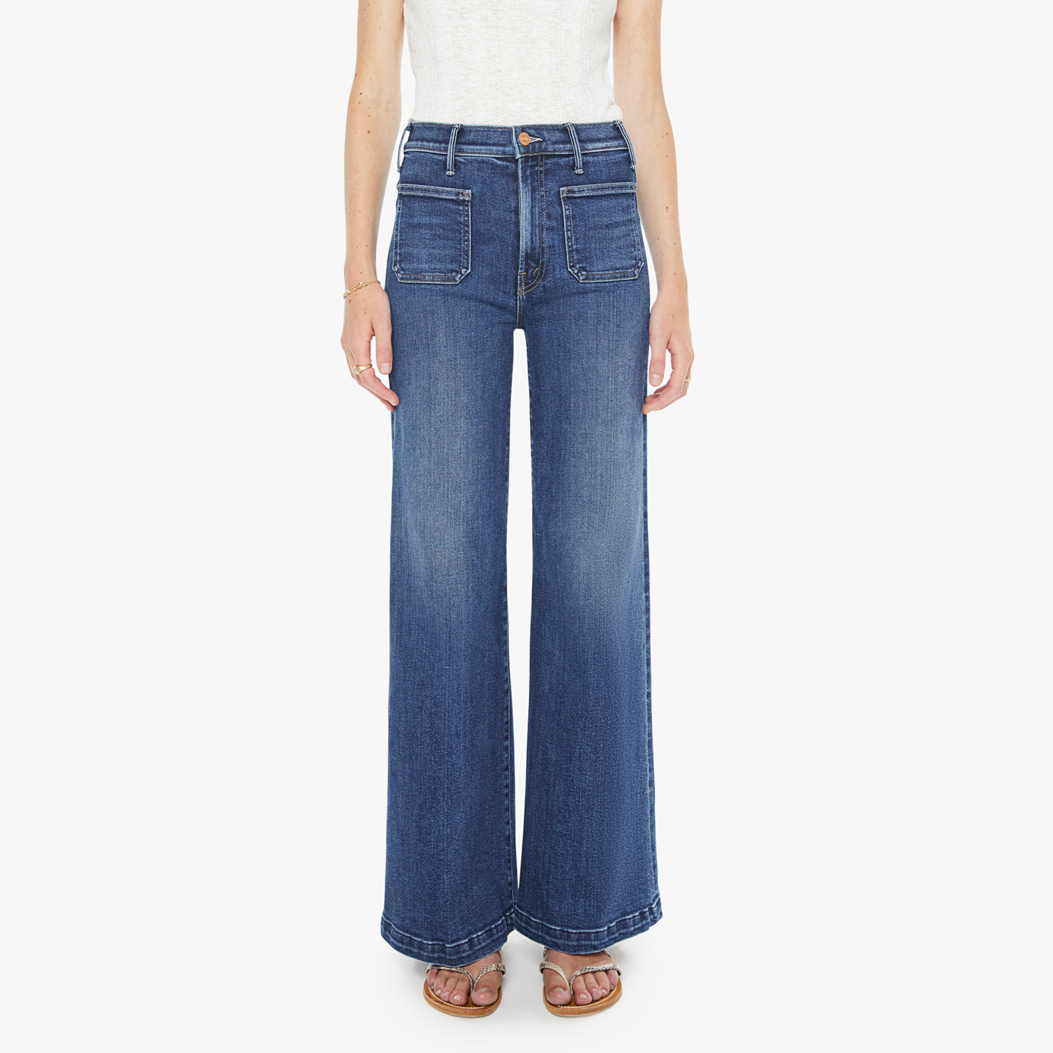 Mother Denim Hustler Roller Patch One Last Shot Jean — The Cross