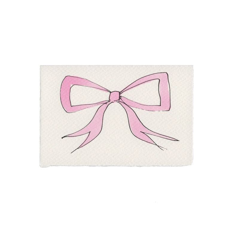 Scribble & Daub Pink Bow Card — The Cross