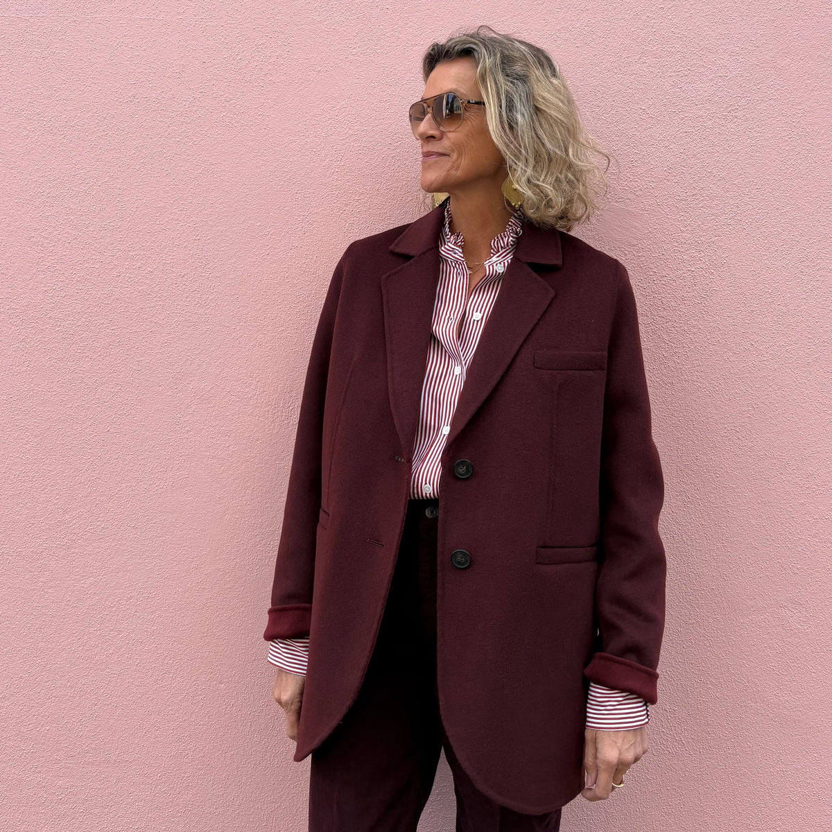 Vanessa Bruno Marc Bordeaux Coat — The Cross