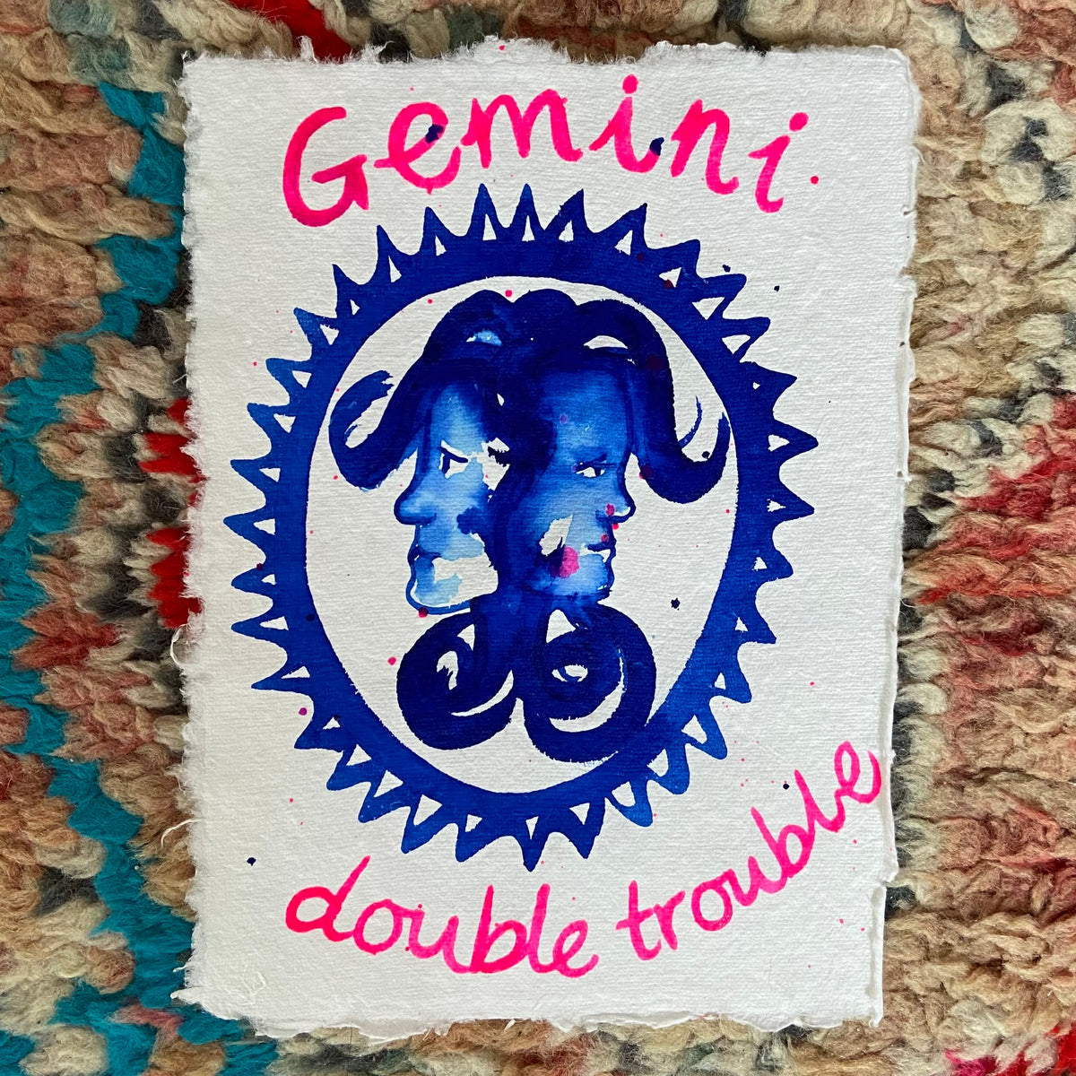 Jess West Gemini Zodiac Painting — The Cross