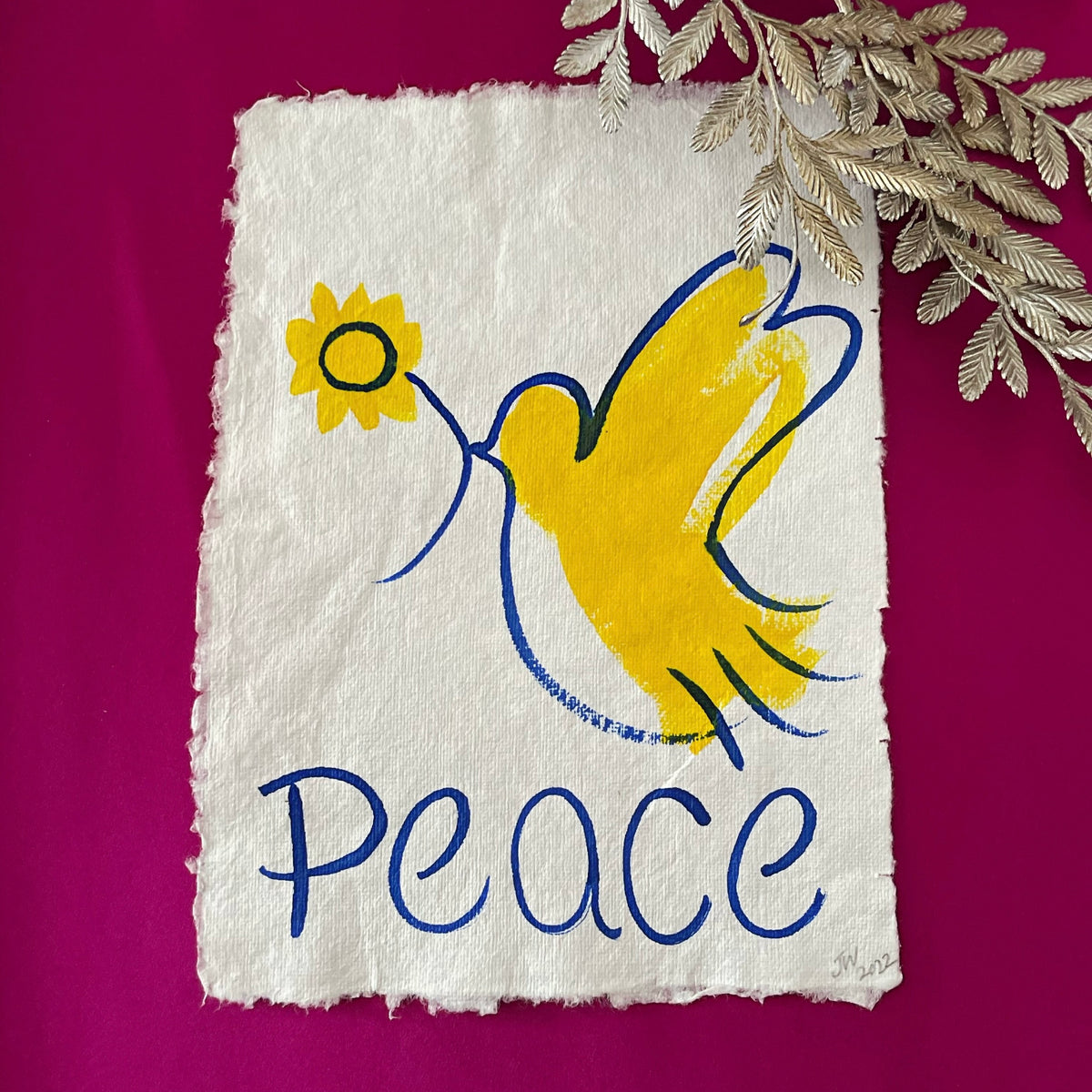 Jess West Peace Dove Painting — The Cross